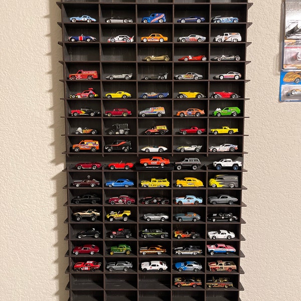 1:64 Toy Car Wall Shelf, Hotwheels, Matchbox Compatible Display Case ...