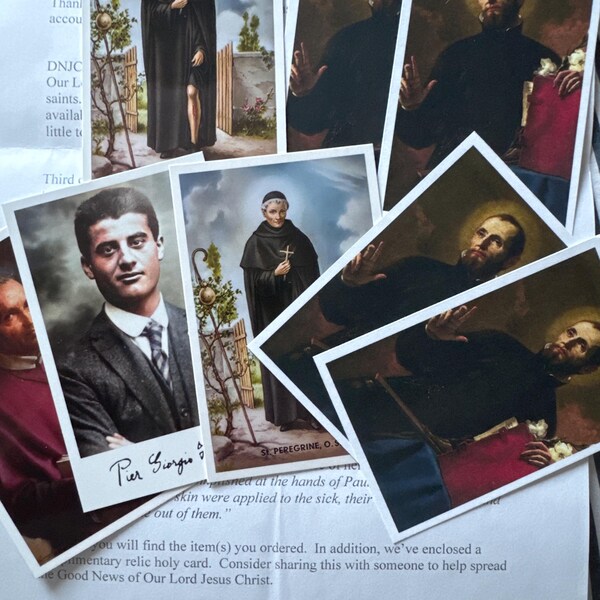 Saint Catherine Laboure Third Class Relic Holy Card touched to a Relic ...