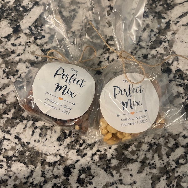 The Perfect Mix Sticker, Wedding Favor Stickers, Treat Bag Sticker ...
