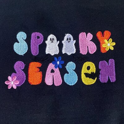Spooky Season Embroidery Design, Halloween Embroidery Design, Machine ...