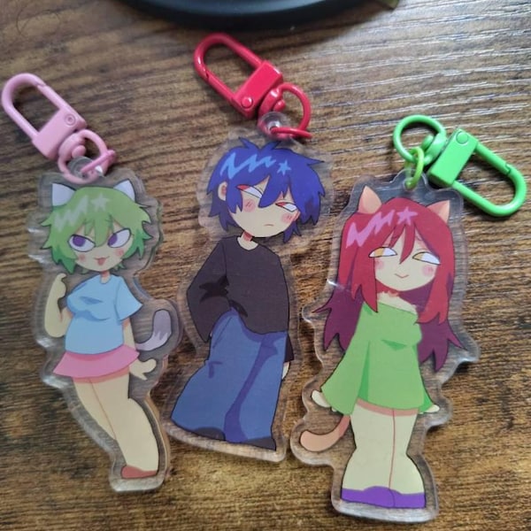 Alien Stage Bunny Acrylic Keychains - Etsy