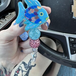 Rainbow Fish Badge Reel Cute Fish Badge Reel Cute Badge Holder ...