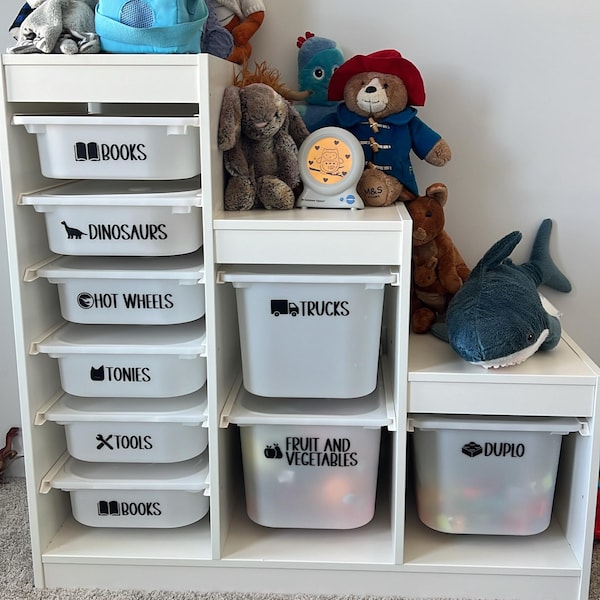 Printable Toy Trofast Bin Storage Labels | Kids Room Toy Organisation ...
