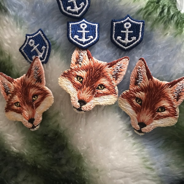 Red Fox - Head - Natural Animal - Embroidered Patch - Iron on Applique - 1516642-A - Etsy
