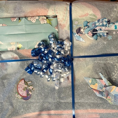 Elegant Sophisticated Homongi Kimono With an Ethereal Pastoral Scene ...