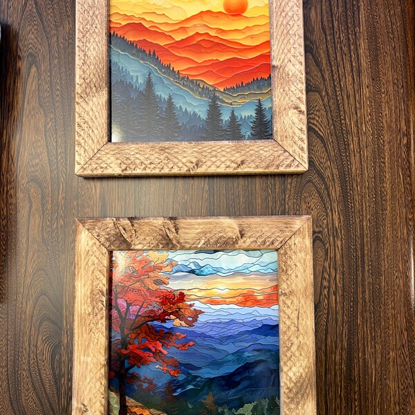 3-pack, 5x7 (1x2 Pine) Stained Wood Frames. Great Country Appeal ...