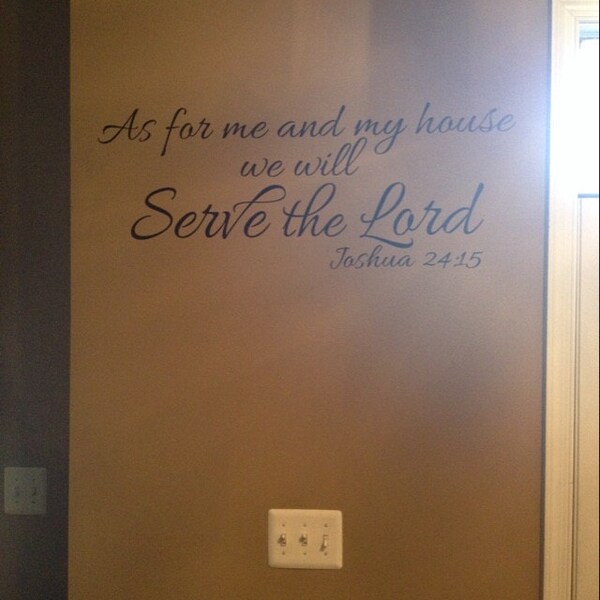 Joshua 24:15 Scripture Religious Wall Vinyl Bible Verse as for Me and ...