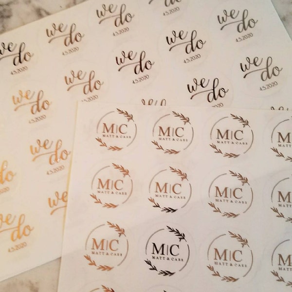 Gold Foil Sticker, Gold Foil Seal for Envelope, We Do Sticker ...