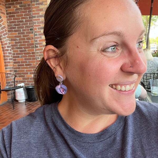 Feminist Floral Vulva Earrings, Yoni Art, Sexy Earrings, Floral Vagina ...