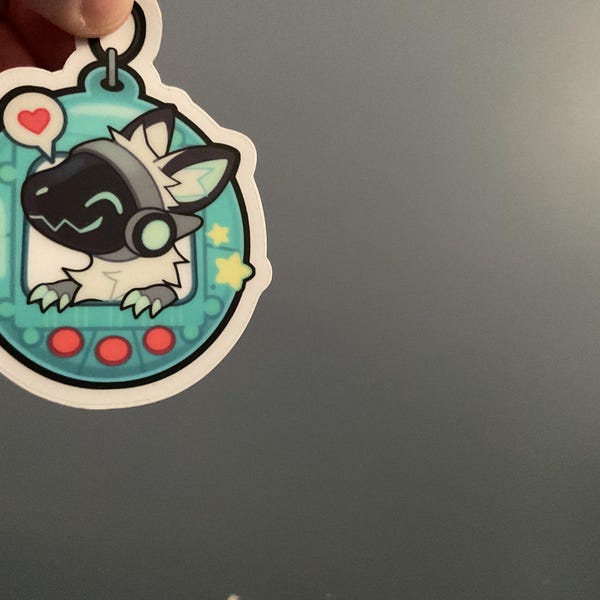 Virtual Pet Robot Sticker | Furry Protogen Tamagotchi Sticker - Etsy