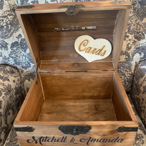 Rustic Wooden Card Box - Rustic Wedding Card Box - Rustic Wedding Decor ...