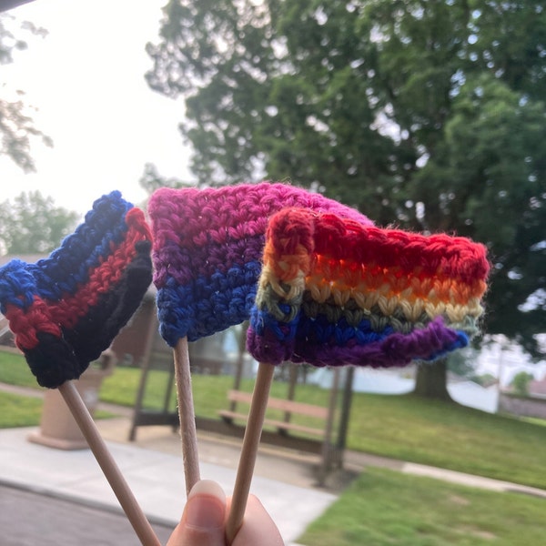 LGBTQ+ Pride Flag | Sustainable | 100% Cotton | Handcrafted Crochet ...