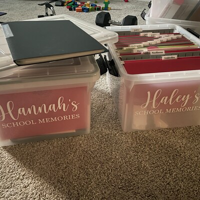 Printable Memory Box File Labels, Digital Download School Memories File ...