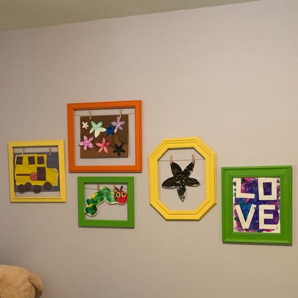 Kids Art Display Frames - Custom Colors - Colorful Playroom Frames ...