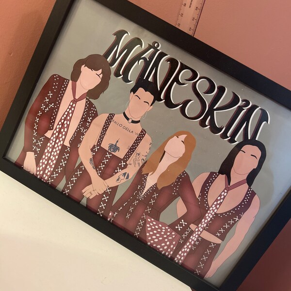 Maneskin Print Poster Art Fanart Måneskin Eurovision Italian Band Music ...