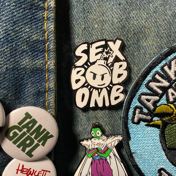 Sex Bob Omb Hard Enamel Band Pin Etsy
