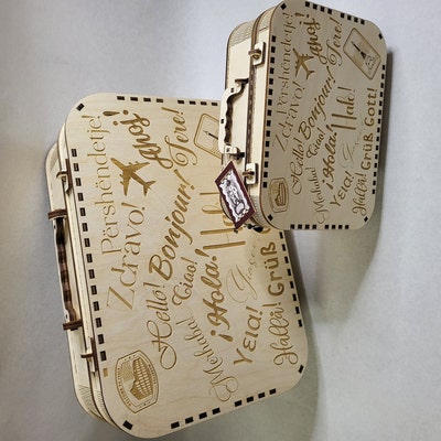 Suitcase Files for Laser Cutting and Engraving Vector Design SVG, DXF ...