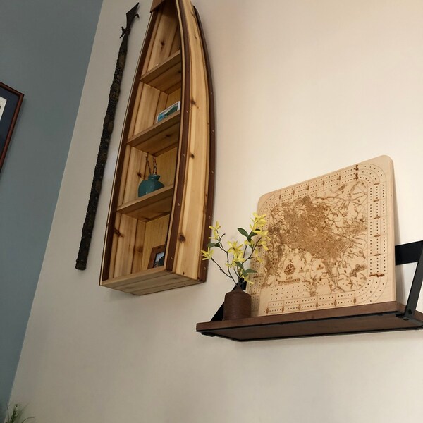 Unfinished 33” Boat Shelves Canoe Shelf Row Boat Shelf DIY Ready to ...