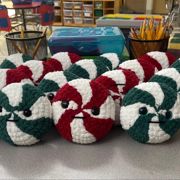 Crochet Peppermint Christmas Candy Amigurumi Pattern Bundle, Mini and ...