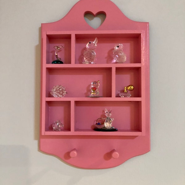 Strawberry Pink Shelf, Heart-shaped Cutout Girls Room Pink Hanging ...