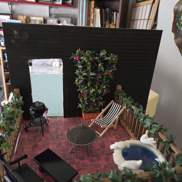 Miniature Draping Rose Window Box/polymer Roses/draping Greenery/6 ...