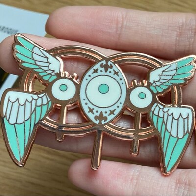 Ghostly Seraphim Enamel Pin Black Nickel Plated - Etsy