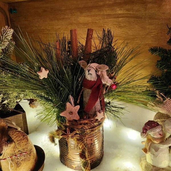 Fabric St Nicholas - Farmhouse, Country, Rustic, Primitive, Christmas ...