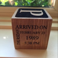 Personalized Anniversary Wooden Block Custom Name Memorial - Etsy
