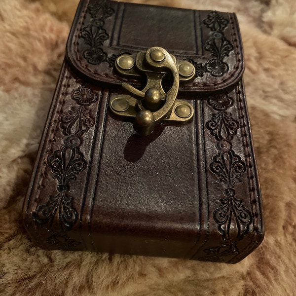 Tarot Deck Box ,tracery ,brown ,tarot Leather Box ,tarot Deck Box ...
