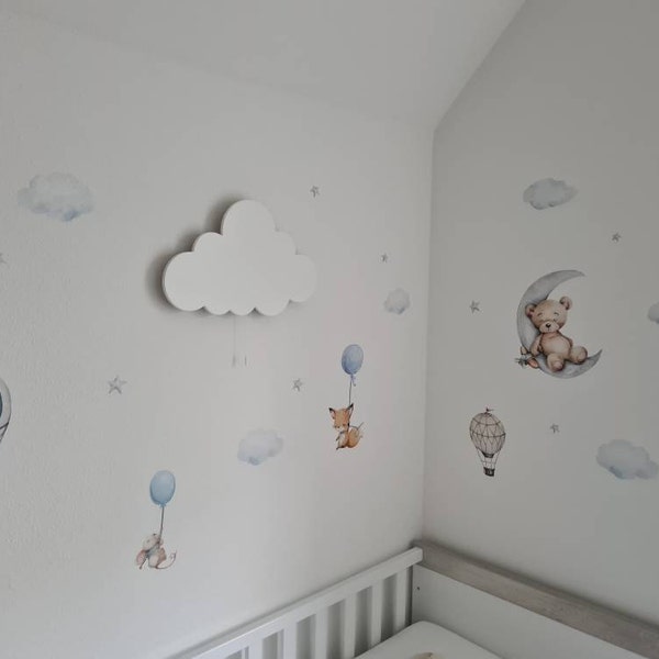 Set of 2 CLOUD WALL LIGHTS - Nursery Lighting - Baby Room Night Light ...