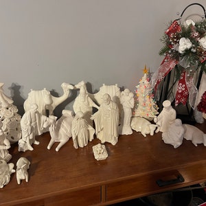 Christmas Nativity Duncan 15 Piece Set Ceramic Bisque Ready - Etsy