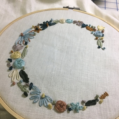 PDF Pattern Letter C Floral Monogram Embroidery Pattern - Etsy