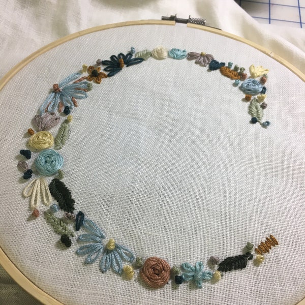 PDF Pattern - Letter C Floral Monogram, Embroidery Pattern, Alphabet ...