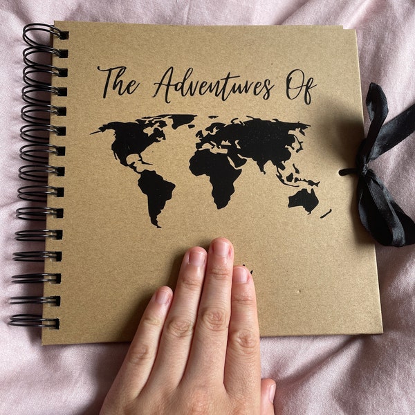 Personalised Travel Scrapbook, World Map Scrapbook, Adventure Scrapbook ...