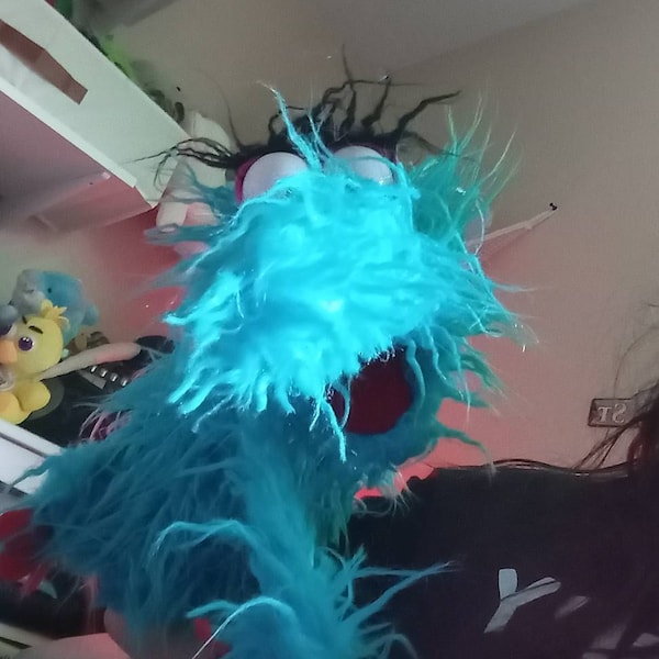 Blue Shaggy Shnoz-pro, Professional Monster Hand Puppet - Etsy