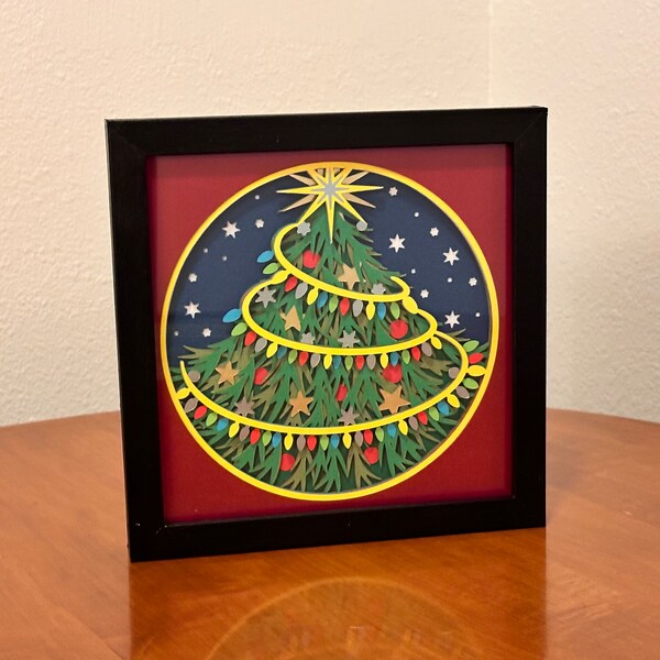 3D CHRISTMAS TREE Svg - 3D Christmas Svg - CHRISTMAS Shadow Box Svg ...