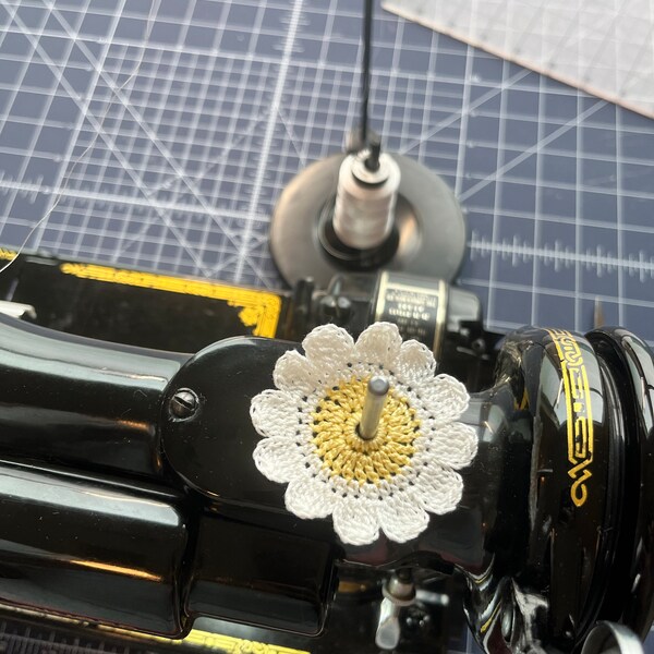 Rose Spool Pin Doily Made to Order 100% Cotton, 2 Inches in Diameter ...