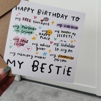 My Bestie Birthday Card My Sidekick, My Happy Place, My Partner in ...