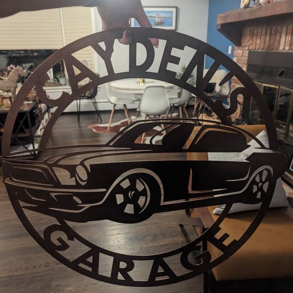 Personalized Metal Car Sign, Car Signs for Garage, Car Name Sign ...