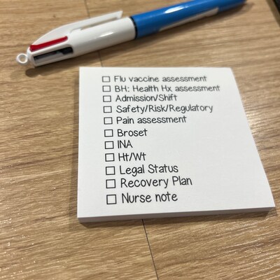 Custom Checklist Sticky Notes // Organization 3x3 Stick Notes, Check ...