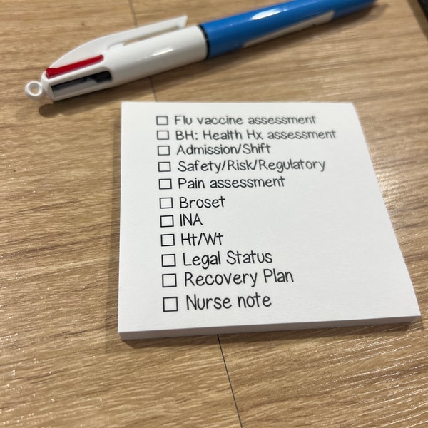 Custom Checklist Sticky Notes // Organization 3x3 Stick Notes, Check ...