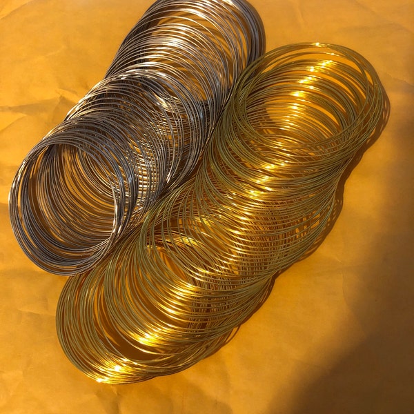 Stainless Steel Memory Wire, 55mm X 0.6mm, 40, 100 or 150 Circles ...