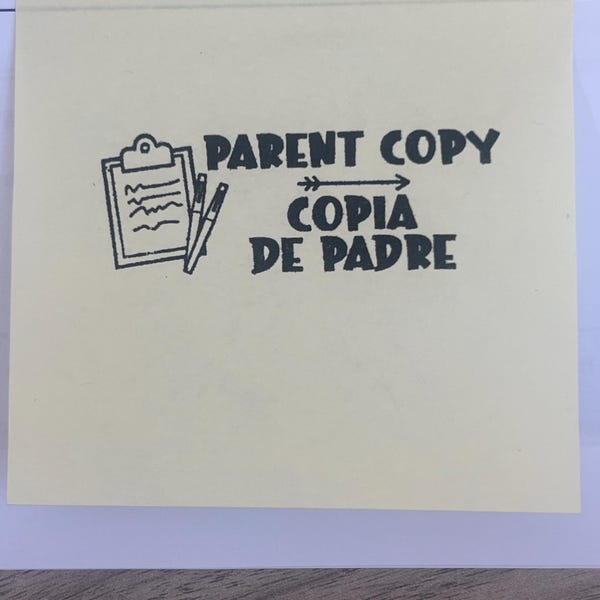 Parent Copy (english Only or English/spanish) Self-inking Teacher Stamp ...