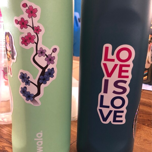 Sakura Asexual Sticker, Waterproof Ace Pride, Ace Sticker, Subtle Pride ...