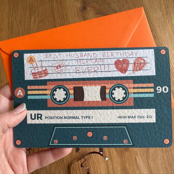 Personalised Record Player Birthday Card, Custom Birthday Card, Musical ...