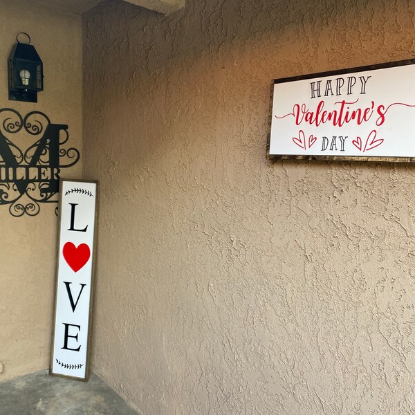 Happy Valentines Day Wood Sign, Valentines Day Decor, Valentine Sign ...