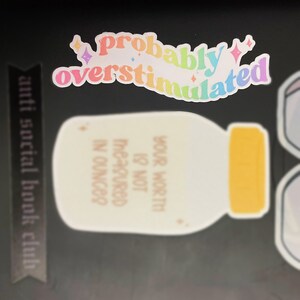 Probably Overstimulated Waterproof Retro Sticker - Etsy