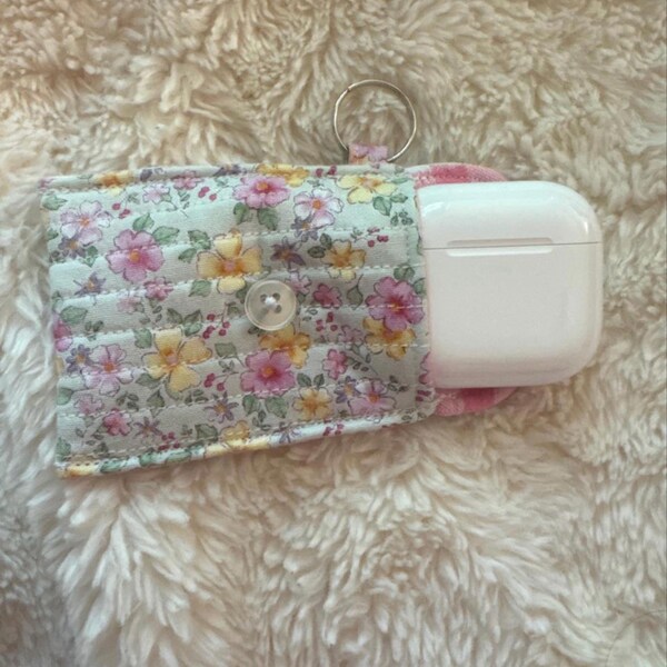 AirPod Multicolor Patchwork Quilted Handmade Case, AirPod Pouch, AirPod ...