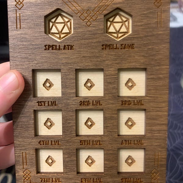 Spell Slot Counters - Dnd , Laser Engraving - Etsy