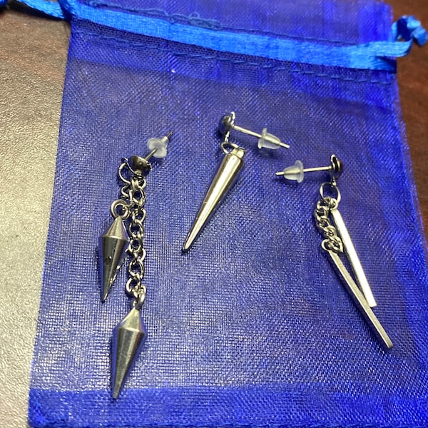 One Spike Dangle Spike for Men Short Spike Dangle Long Spike Dangle ...